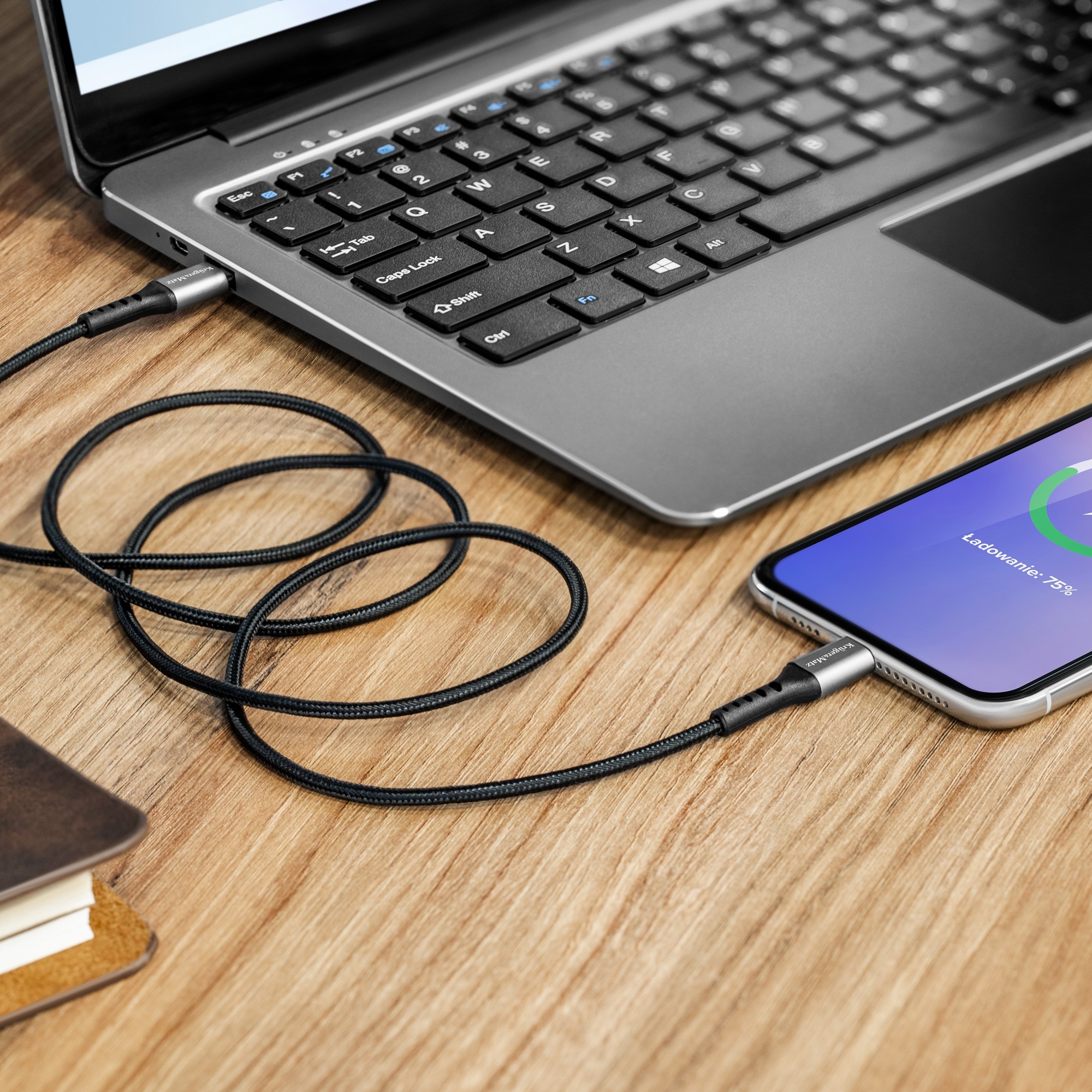 Kabel USB Typu C Wtyk Lightning C94 MFi 1 M Kruger Matz Lechpol B2B