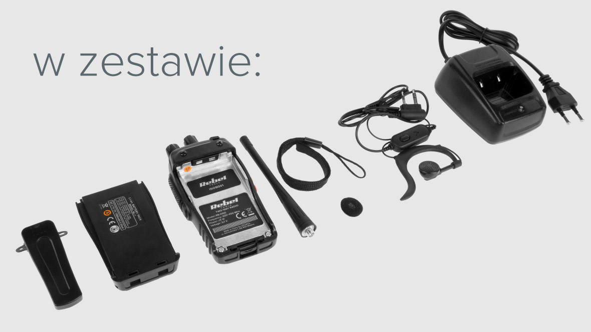 Radiotelefon ręczny PMR Rebel RB-100 - Lechpol B2B