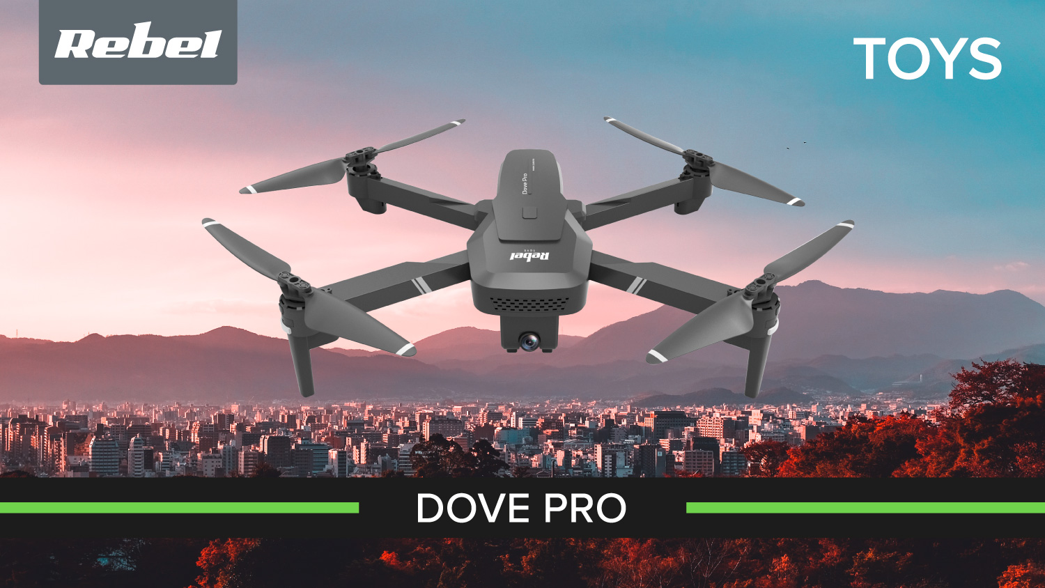 DOVEPRO Drone C/ Transmissor 2.4GHz 4 Hélices Full HD REBEL | Viptrónica