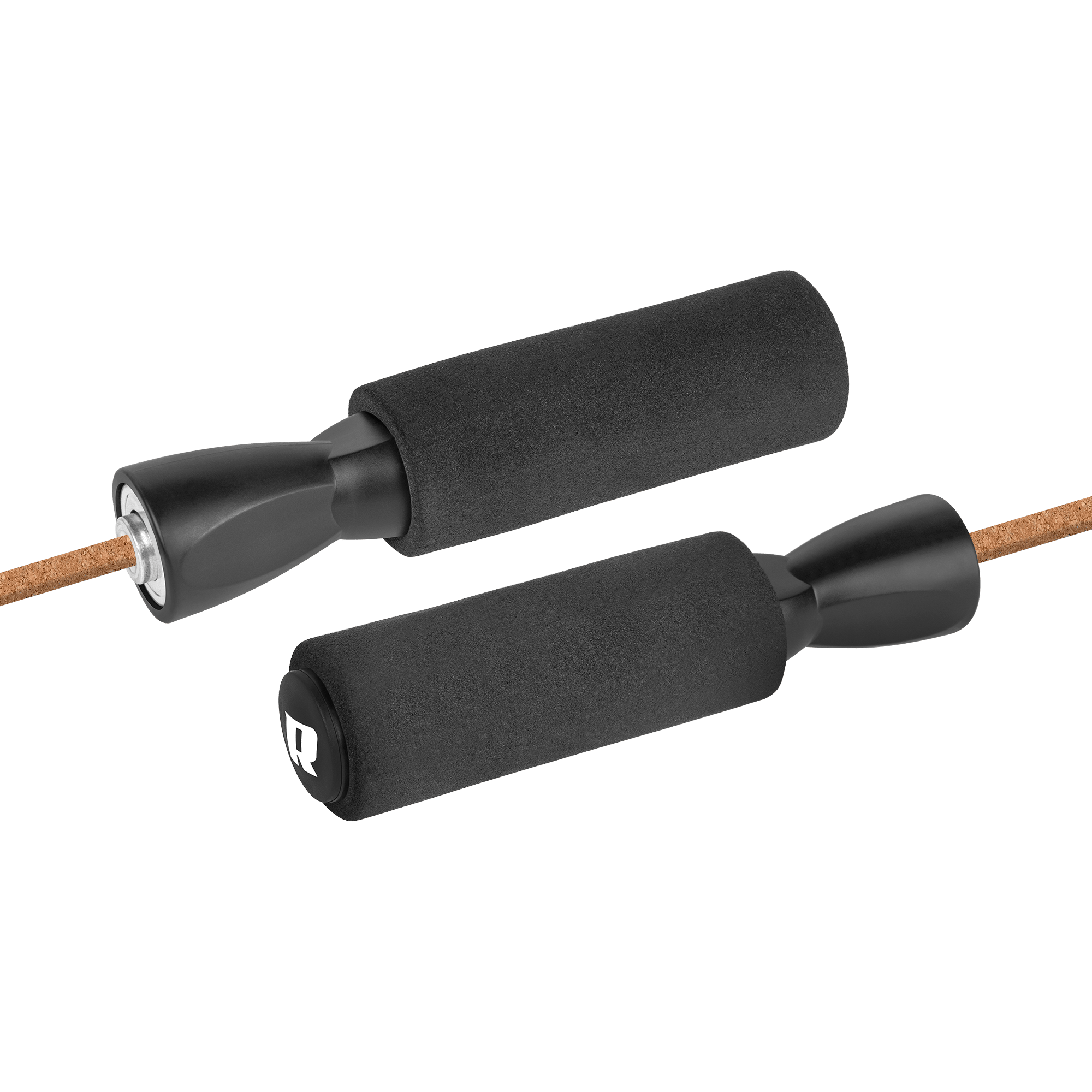 Skakanka bokserska skórzana z rączką z pianki i metalowym łożyskiem 2.8m regulowana, REBEL ...