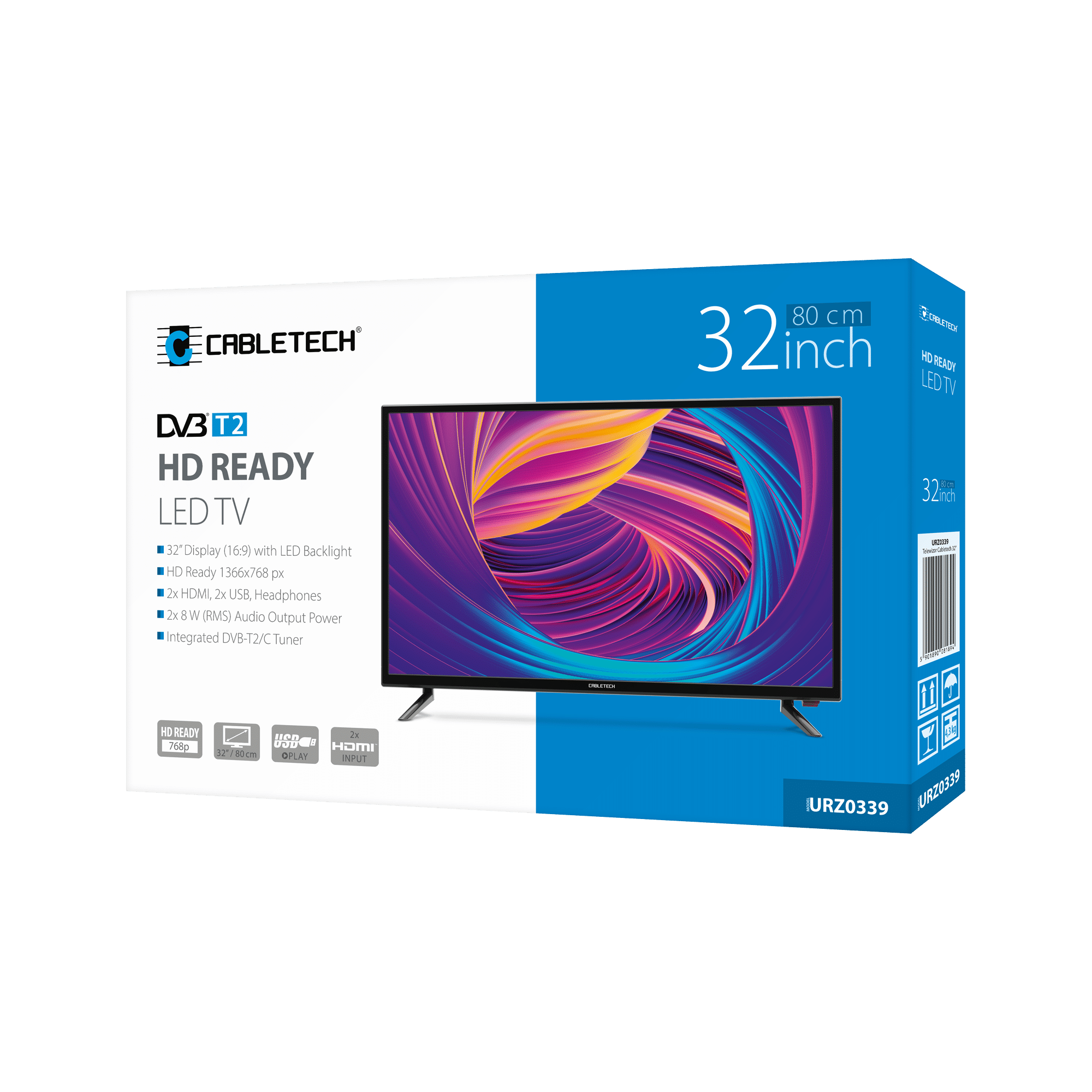 Telewizor Cabletech 32" DVB-T2 H.265 HEVC - Lechpol B2B