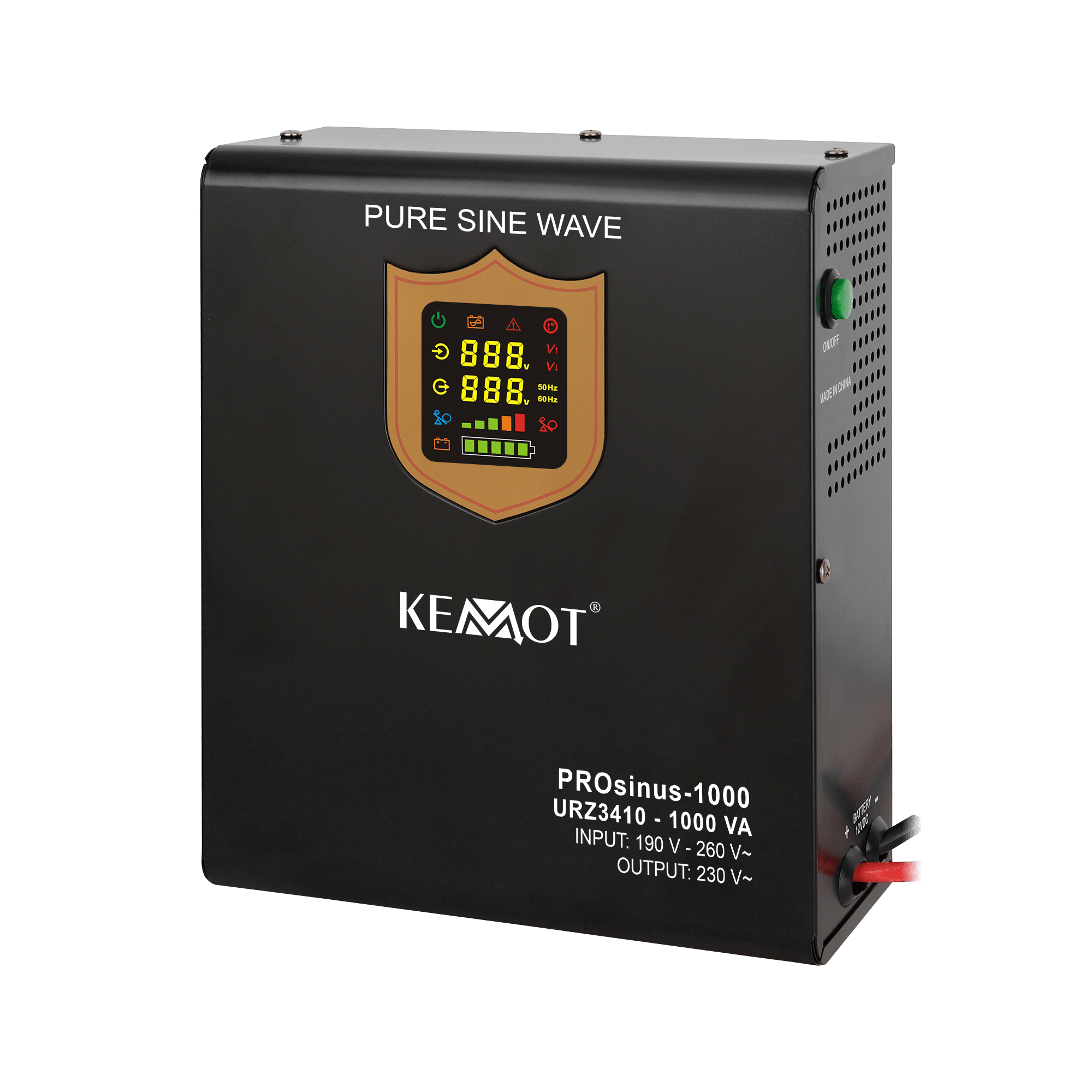 Zasilacz awaryjny naścienny KEMOT PROsinus-1000 przetwornica z czystym ...